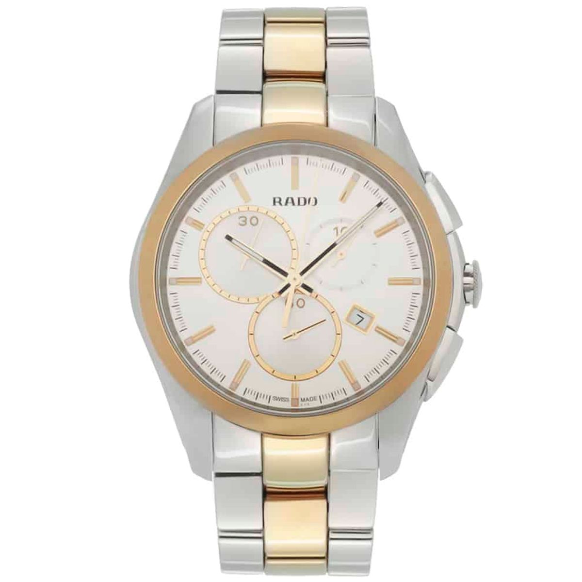 Rado Hyperchrome Two Tone Chronograph Stainless Steel And Ceramic Quar ...
